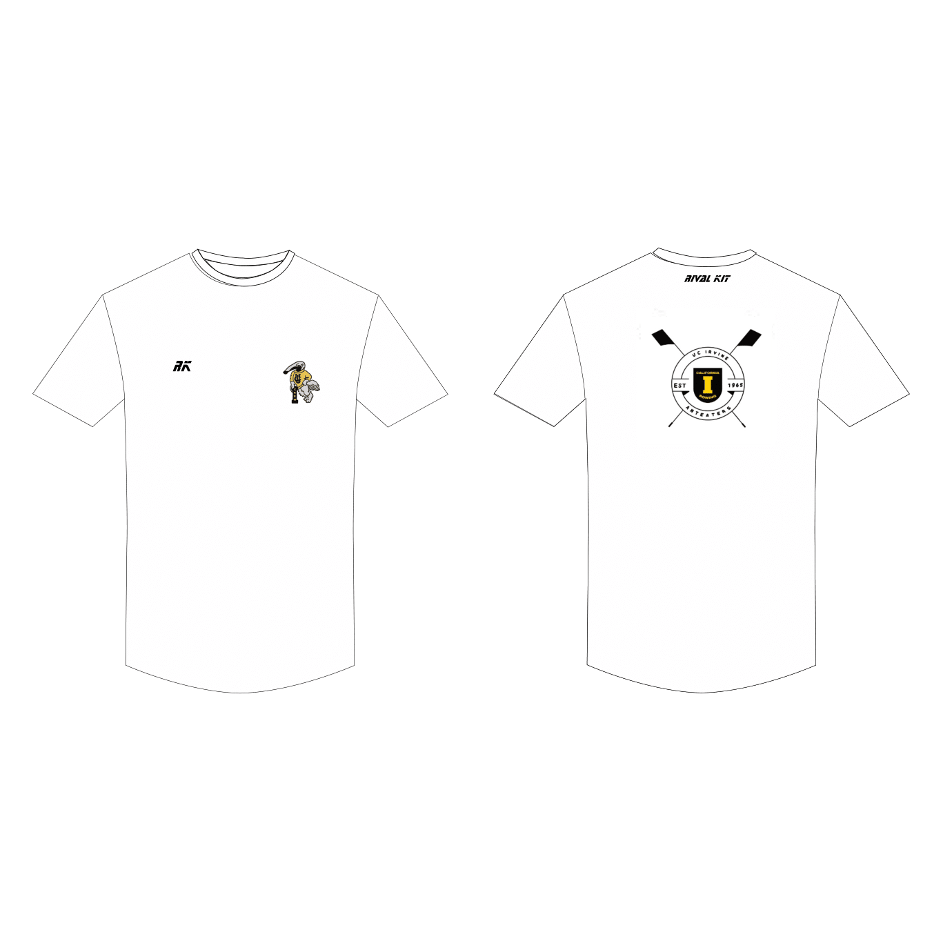 UCI Rowing White Gym T-Shirt