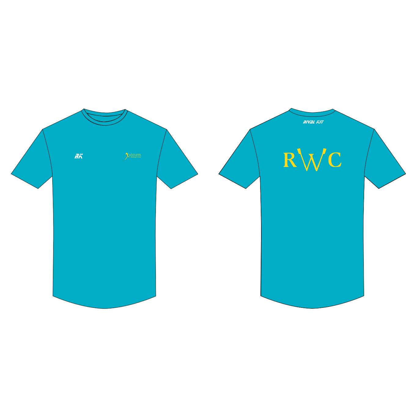 Watuppa Rowing Center Short Sleeve Teal Gym T-Shirt