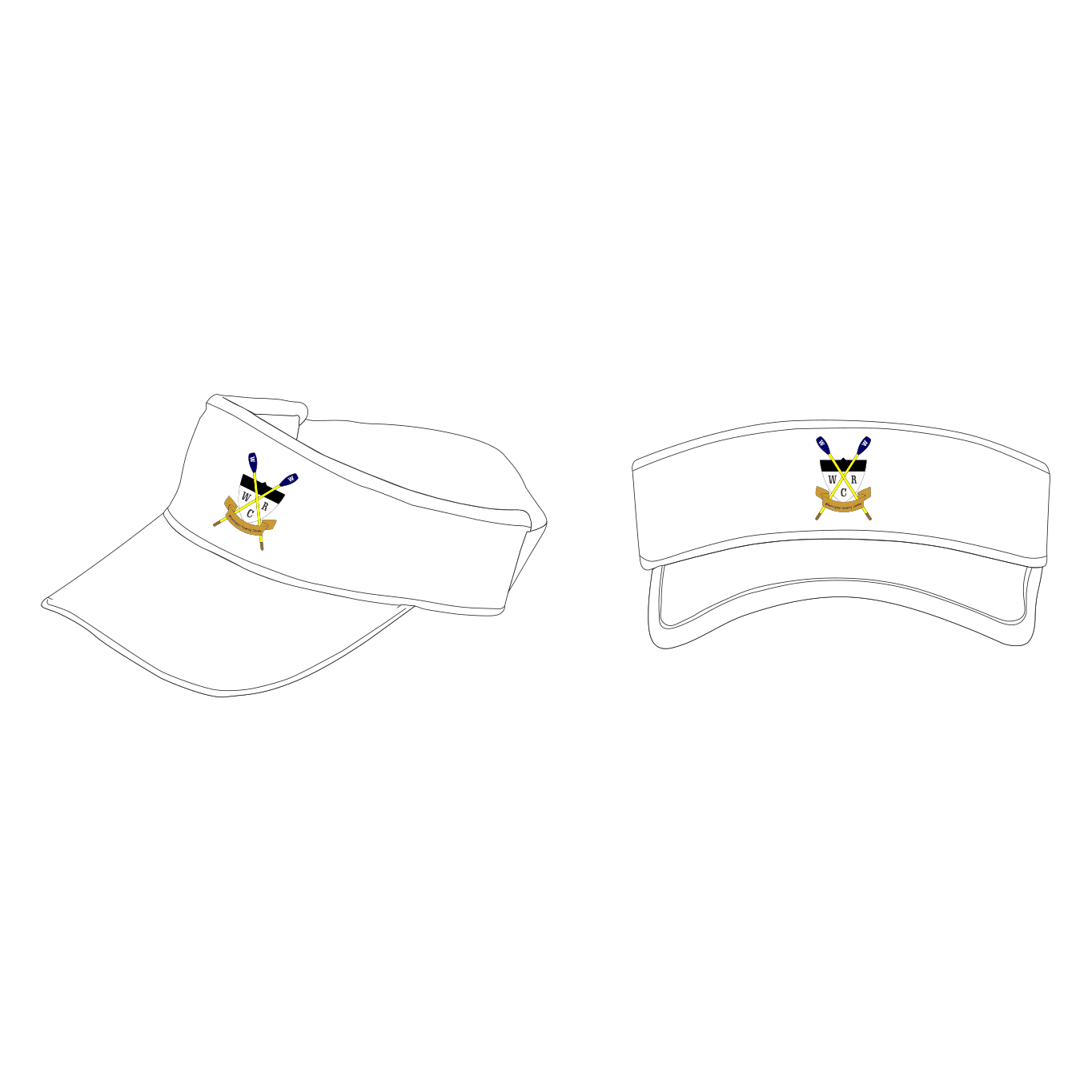 Wilmington Rowing Center Performance Visor White