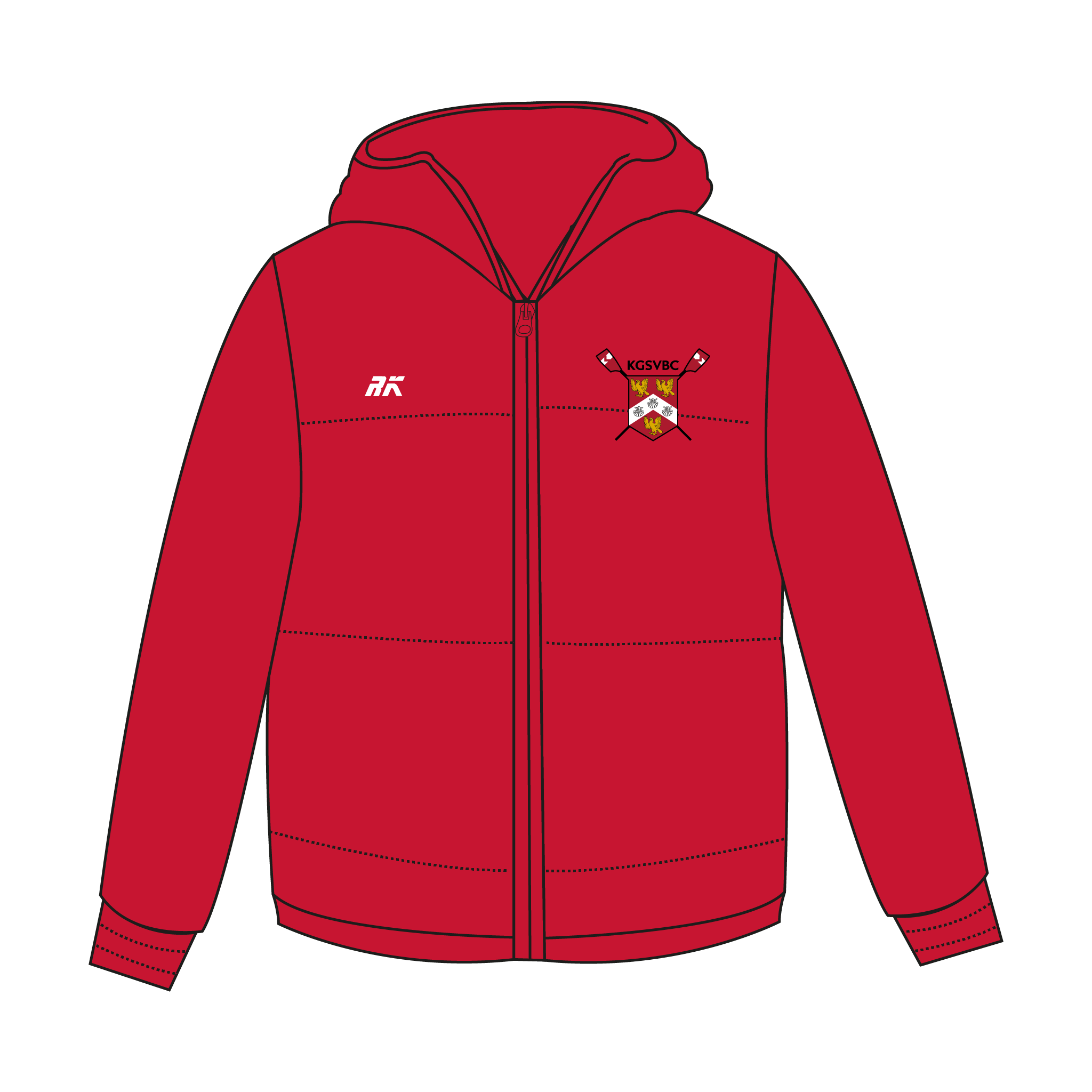KGSVBC Red Puffa Jacket – Rivalkit USA