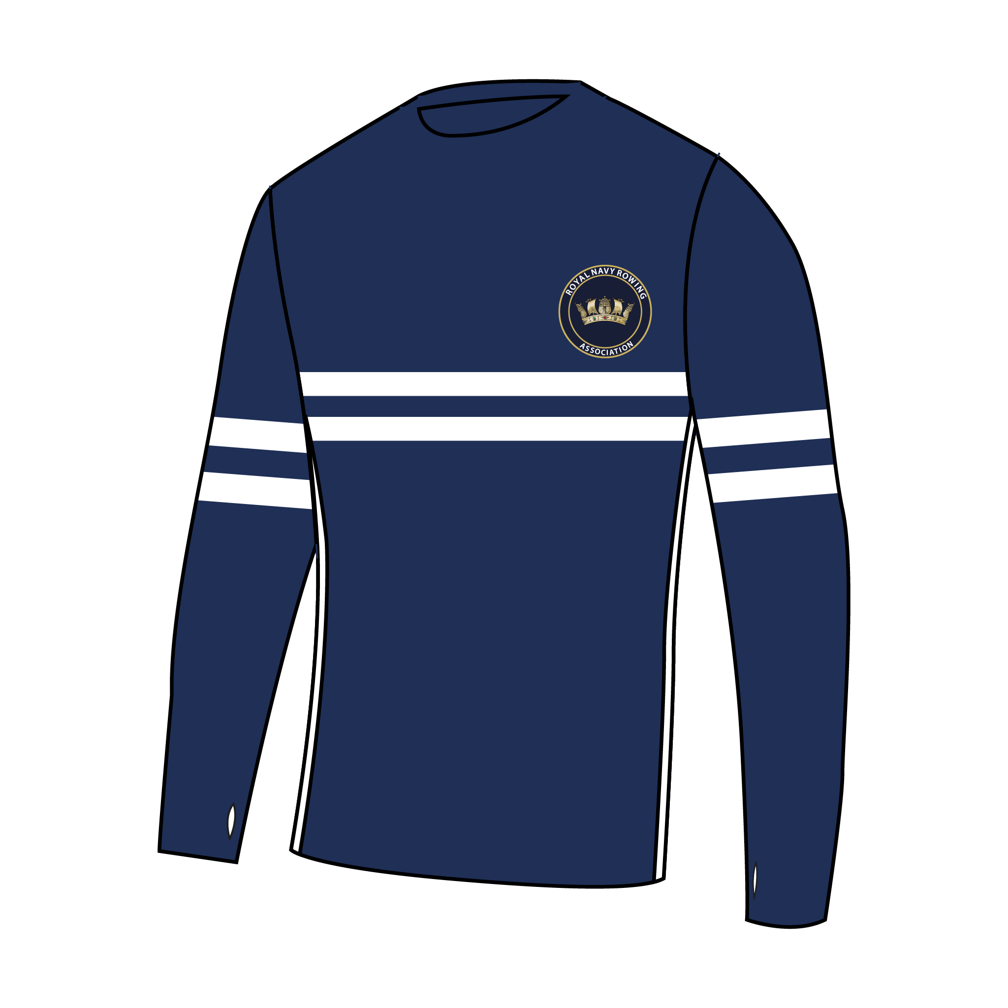 Royal Navy Rowing Association Bespoke Long Sleeve Gym T-Shirt ...